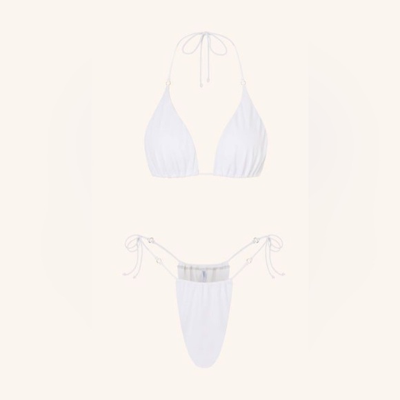 Gooseberry | Swim | Gooseberry Seaside White Triangle Bikini Set | Poshmark